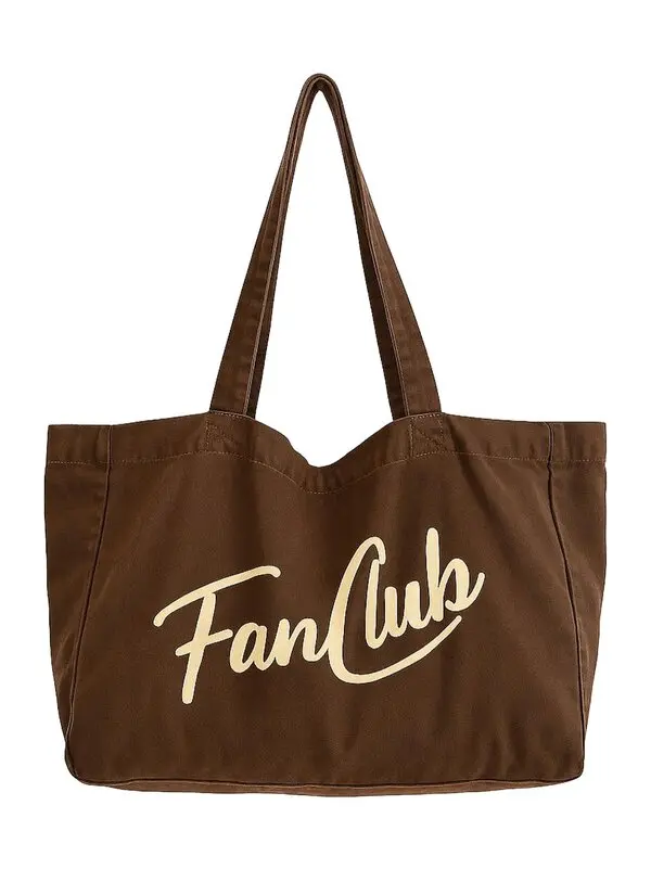 FANCLUB Washed Core Club Tote Bag - Brown