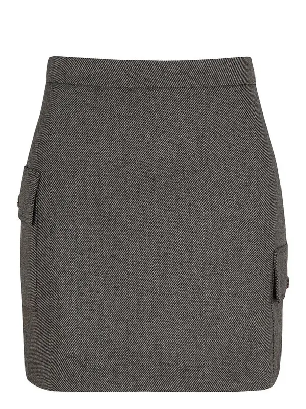 THE MOLC Mini Skirt With Pocket Details - Brown