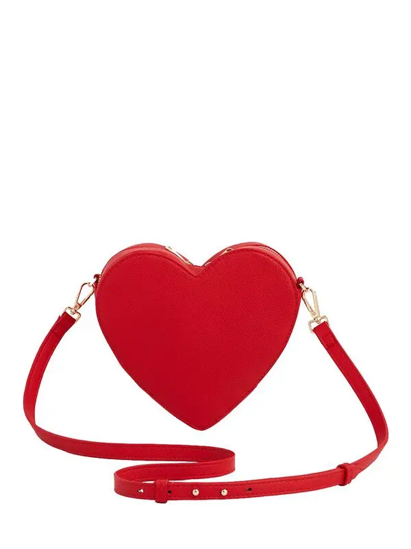 FABLE ENGLAND Penelope Heart Crossbody Bag - Red