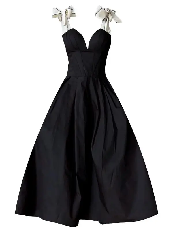 LONDON ATELIER BYPRODUCT Corset Dress With Ribbon Ties - Black