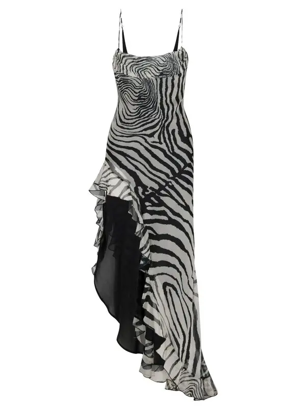 DELFI COLLECTIVE Jacqueline Chiffon Zebra Dress - Black/white