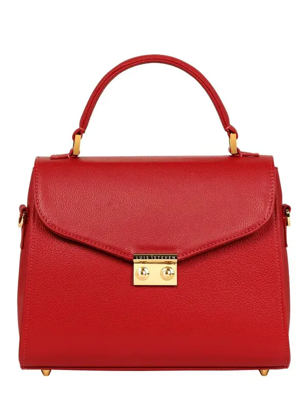 LUIS STEVEN Maxine Top Handle Bag - Red