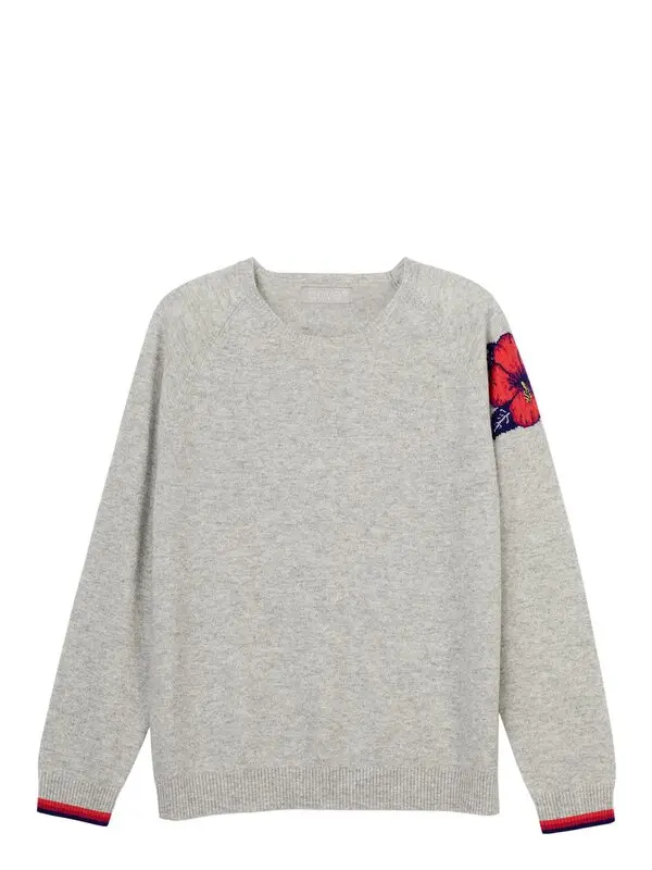 COVE Hibiscus Cashmere Jumper - Grey