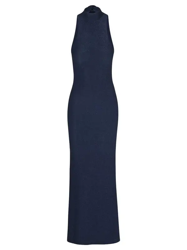 DELFI COLLECTIVE Mabel Metallic Jersey Dress - Blue