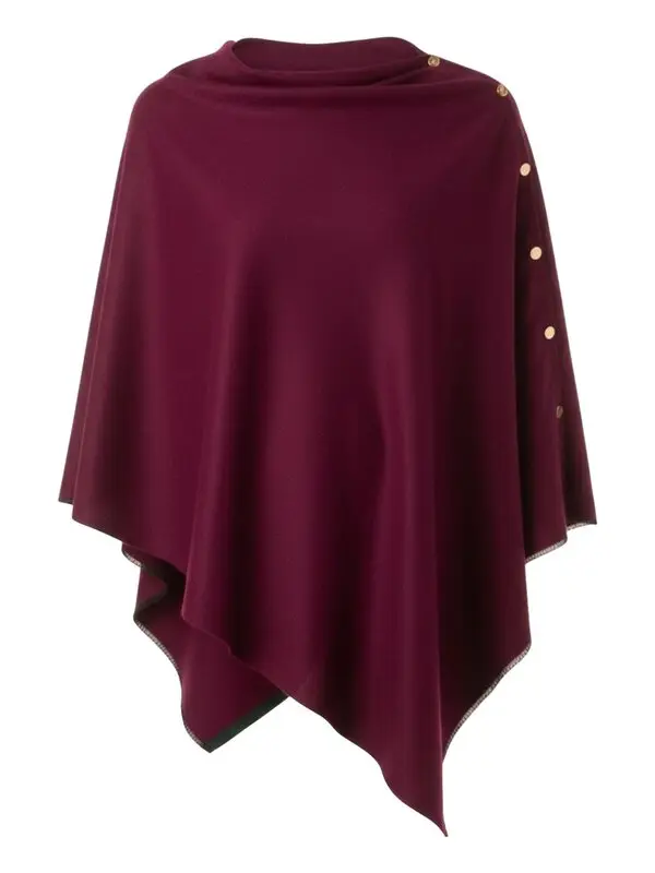 FRANCHETTI BOND Gisellina Button Poncho - Red