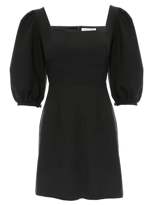 NORIA ANIS Socialite Puff-sleeve Minidress - Black