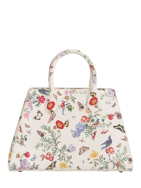 FABLE ENGLAND Alice Garden Medium Tote - Black/yellow