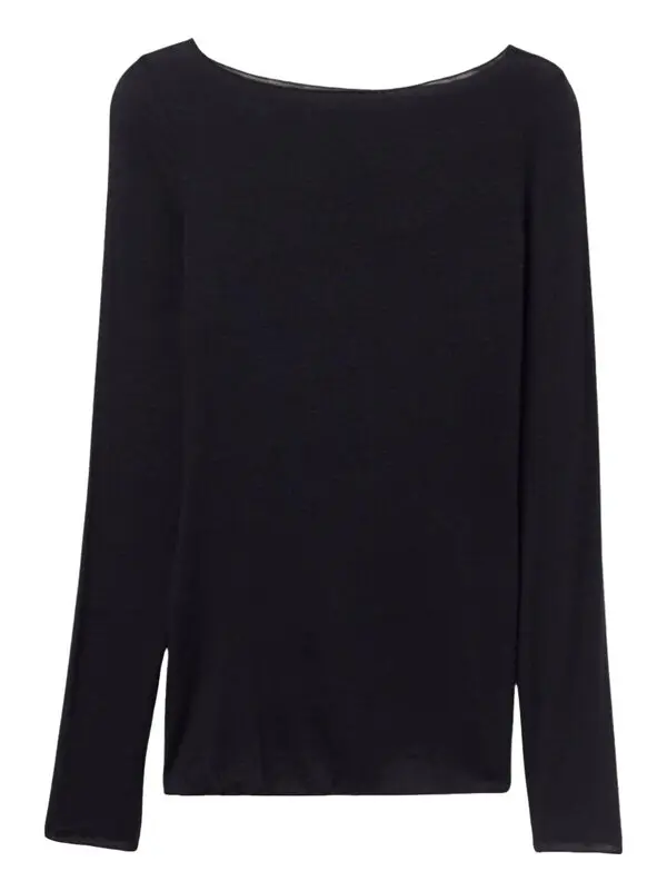 COVE Boat Neck Modal/cashmere Base Layer - Black