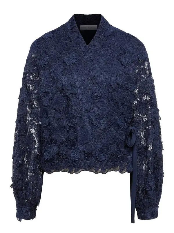 EMMA WALLACE Zhi Lace Jacket - Blue