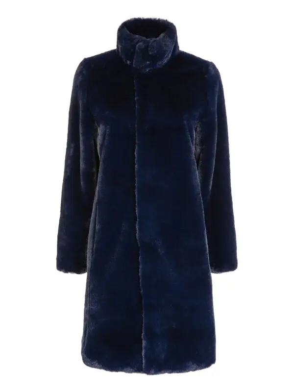 ISSY LONDON Jackie Faux Shearling Coat - Blue