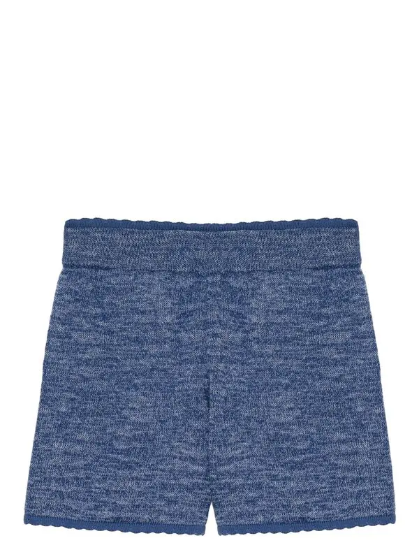 PERALUNA Knit Sweetheart Shorts - Blue