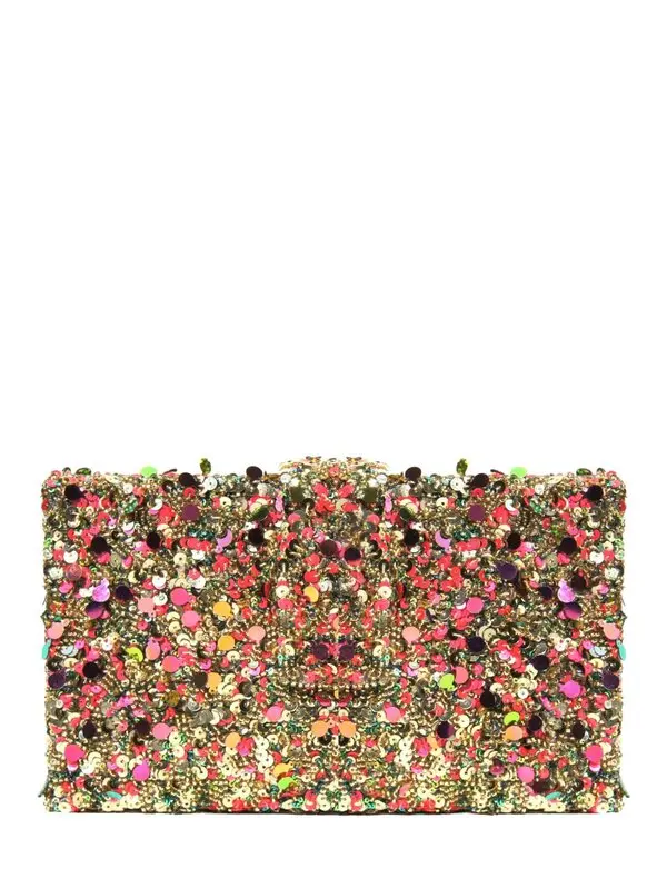 SIMITRI Embellished Donut Clutch - Gold