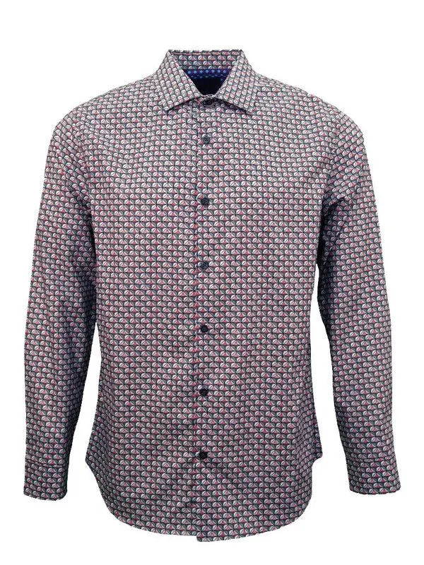 LORDS OF HARLECH Norman Tile Shirt Rouge - Red