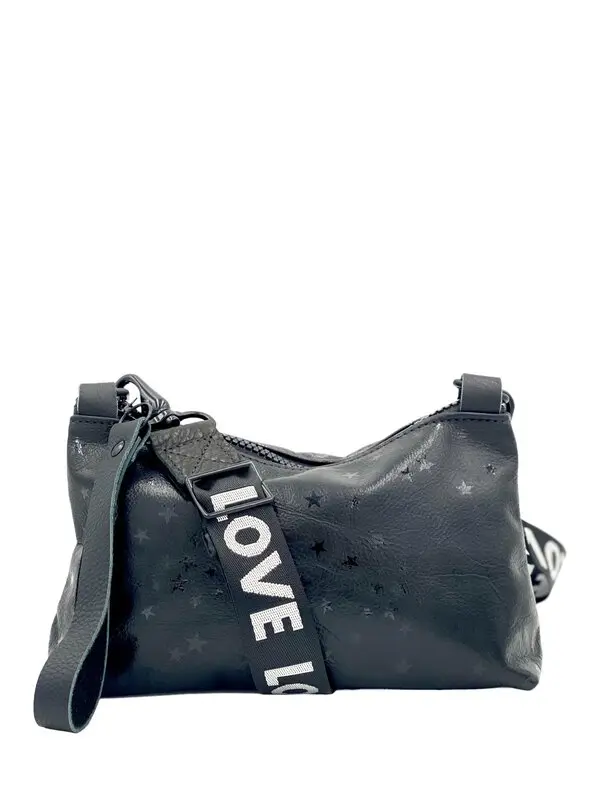 LYNN TALLERICO Nancy Star Leather Crossbody Bag - Black