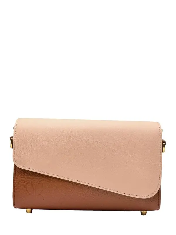 RISEMBERG Cal·la Modular Leather Bag With Rose Lina Flap - Pink/brown