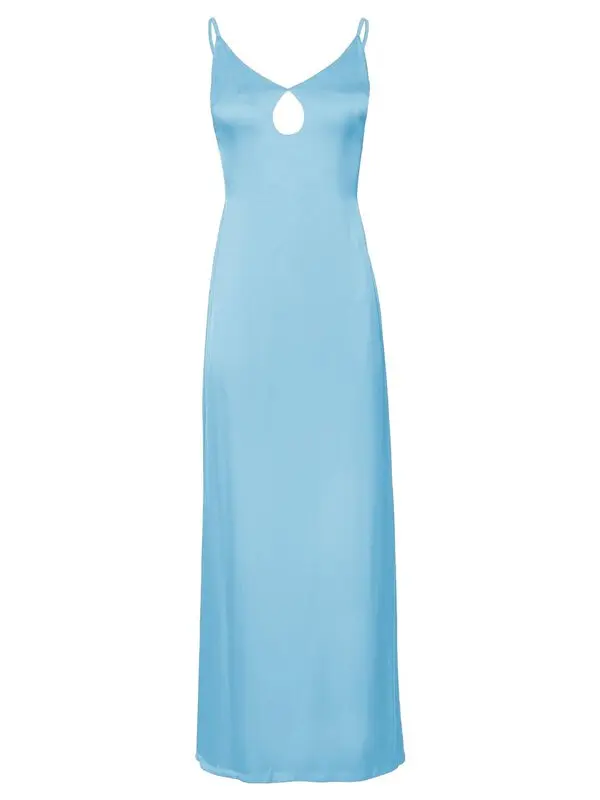 FOREVER YOUNG THE LABEL Aria Open-back Maxi Dress - Blue