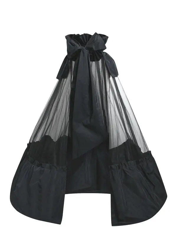 TIA DORRAINE Fairytale Floor-length Overskirt - Black