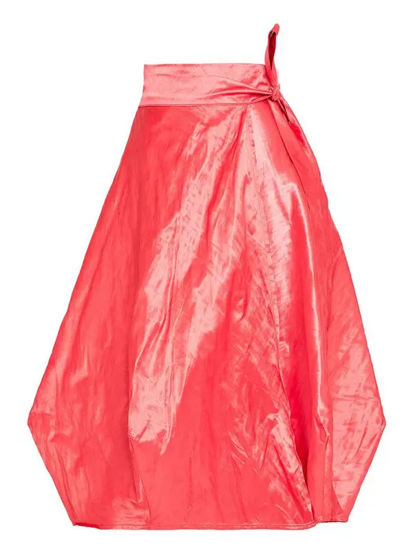 BIANCA POPP Taffeta Wrapped Skirt - Red