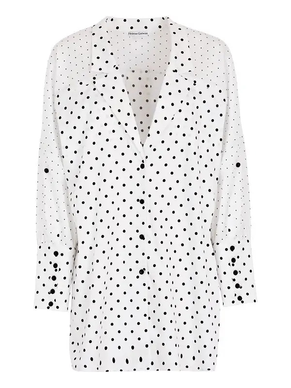 HELENE GALWAS Gale Printed Blouse - White