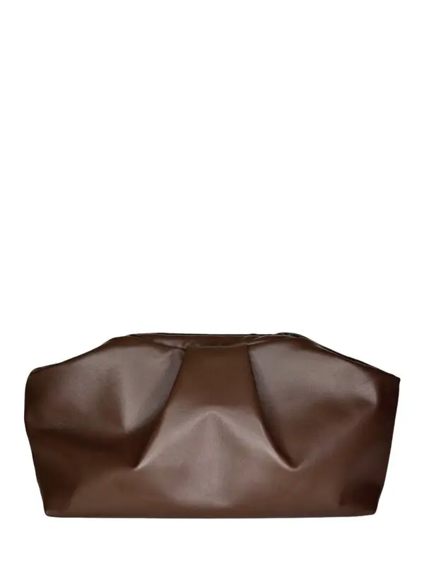 RUJ HERITAGE Puffy Nappa Leather Clutch - Brown