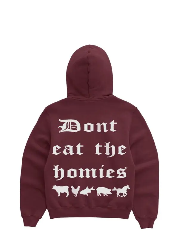 DONT EAT THE HOMIES Og Oversized Hoodie - Red