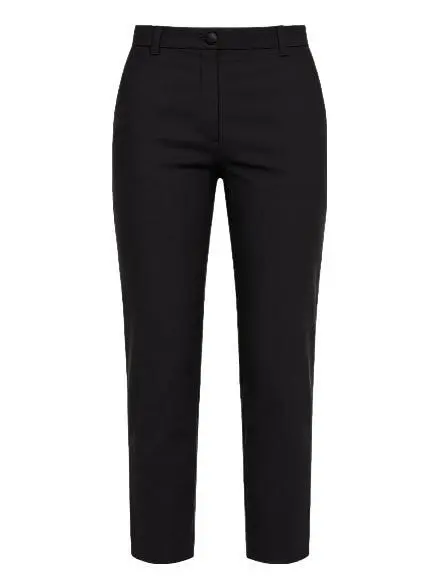 CONQUISTA Slim Fit Gabardine Pants - Black
