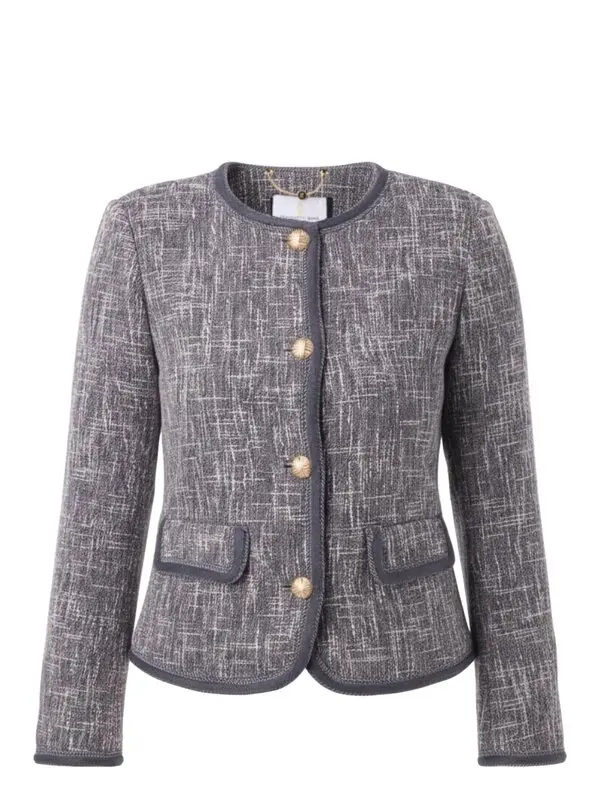 FRANCHETTI BOND Milana Navy Weave Jacket - Blue