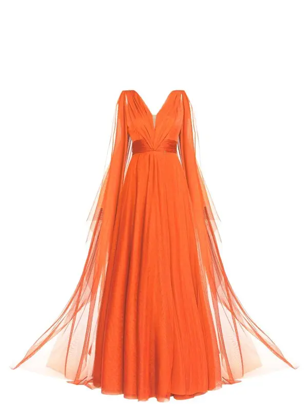 ANGELIKA JOZEFCZYK Tulle Evening Gown - Orange