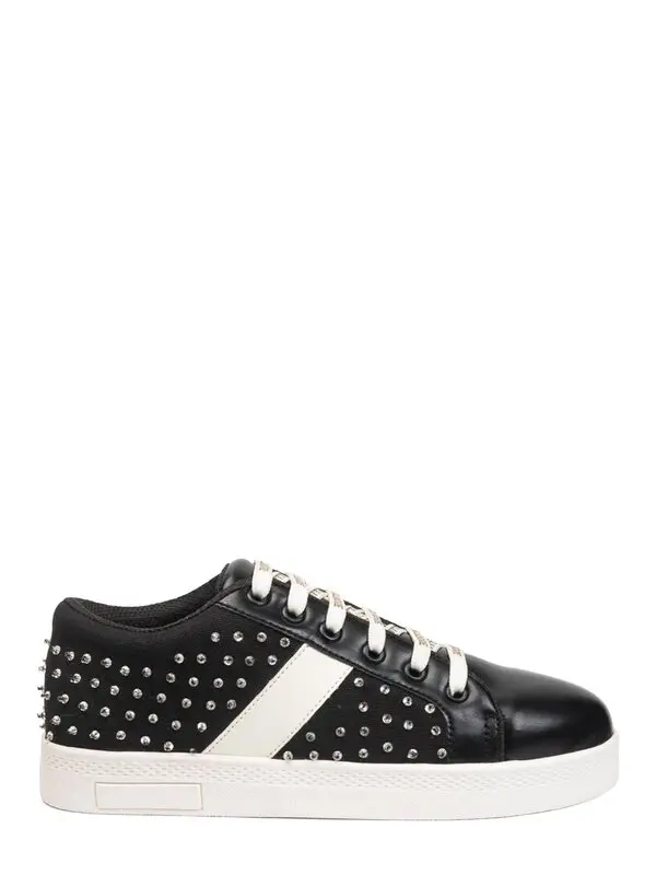 RETTROSE Teri Luxury Embellished Tennis Shoe - Black