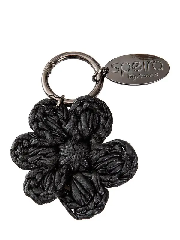 SPEIRA Bag Charm Flower Large - Black