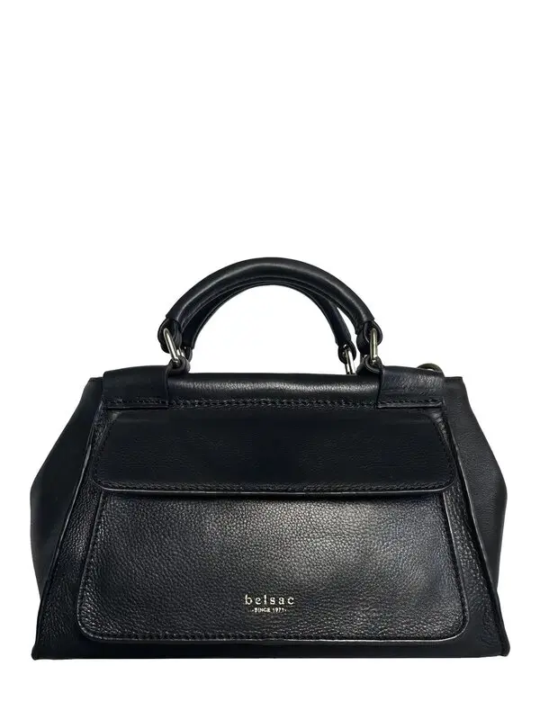BELSAC Leather Crossbody Bag - Grey