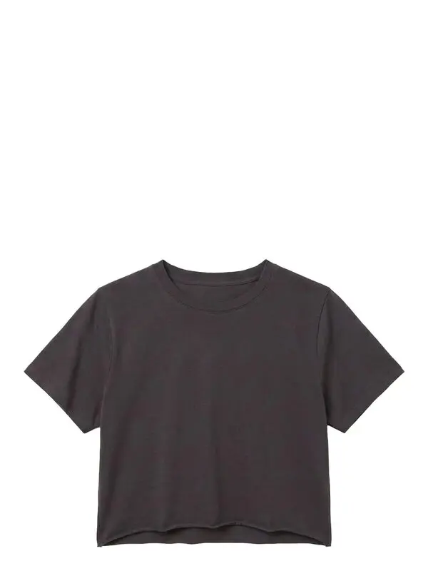 NOEND Cropped Loose Tee - Black