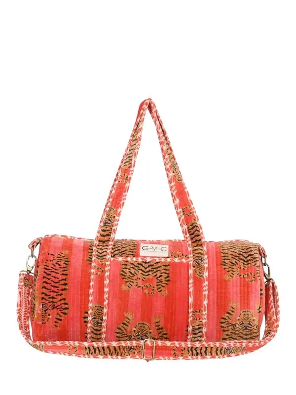 CYC Tibetan Tiger Velvet Weekender - Red