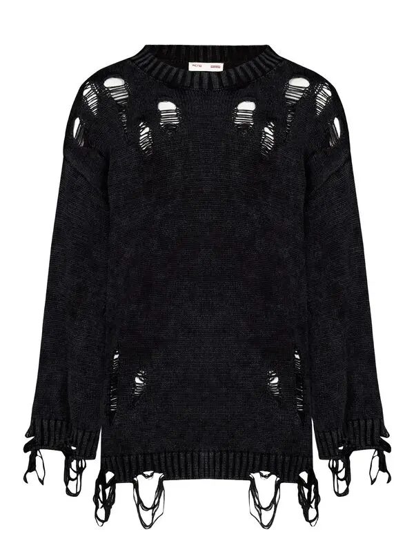 PCFG Ripped Knit Sweat - Black
