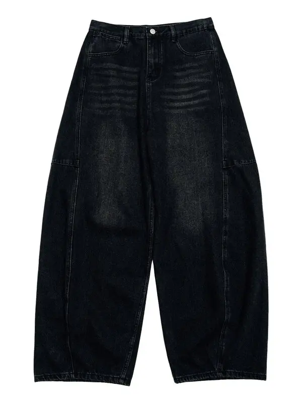 MUTE BY JL Kai Barrel Leg Jeans - Black