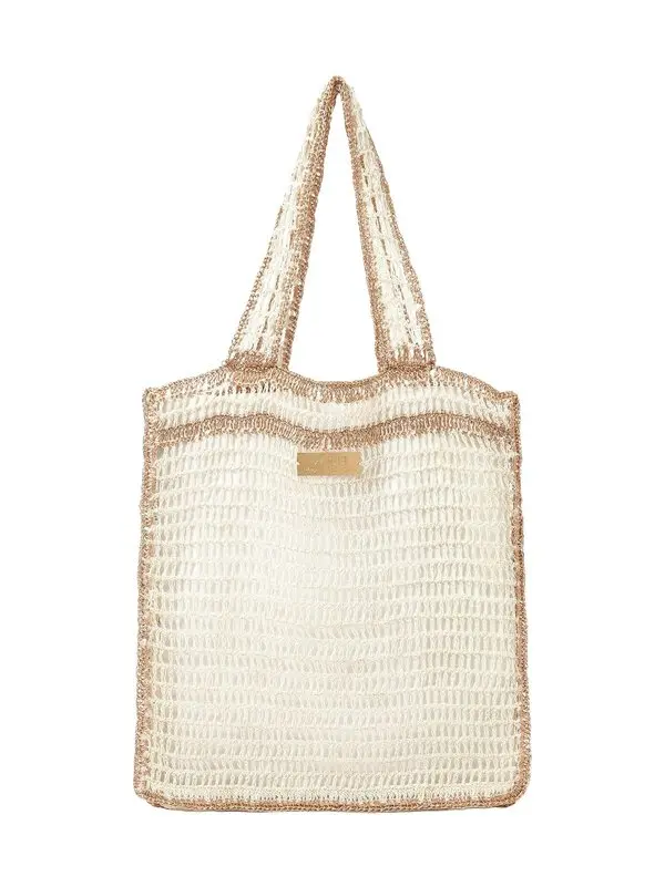 ARMS OF EVE Lani Beach Tote Bag - White