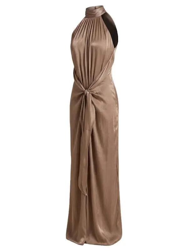 GLAM ON YOU Aladina Maxi Dress - Brown