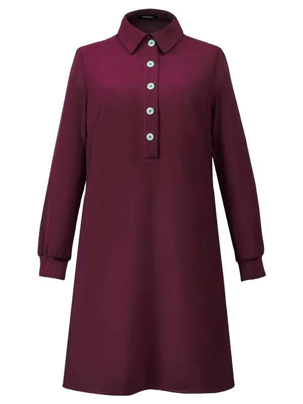 SMART AND JOY Polo Shirt Dress - Red