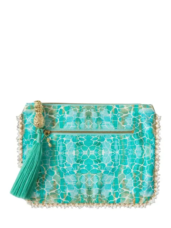 SOPHIA ALEXIA Embellished Clutch Bag - Green