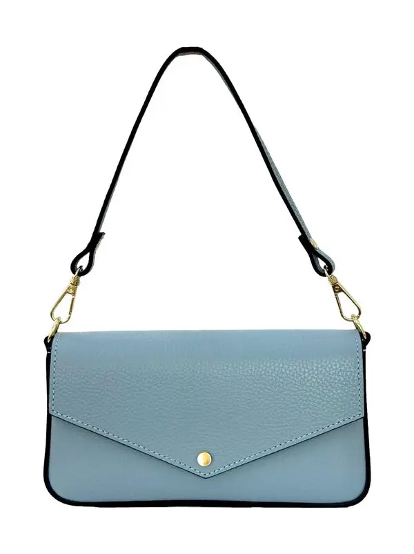 APATCHY LONDON The Munro Leather Shoulder Bag - Blue