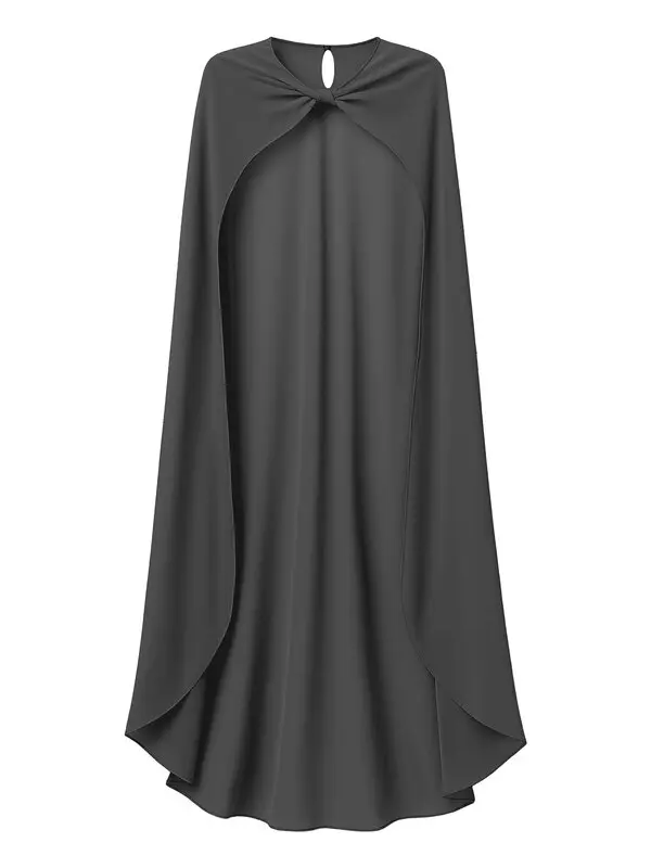 NAZLI CEREN Reya Chiffon Cape - Black