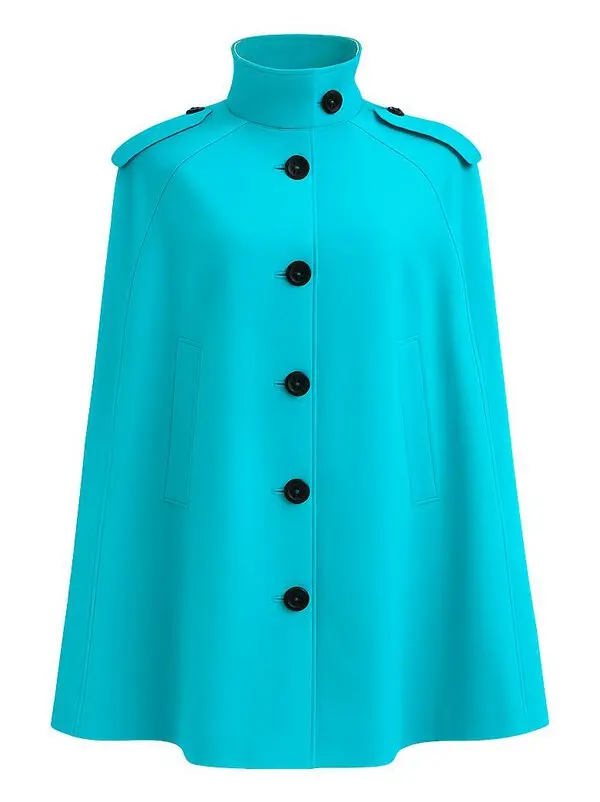 BEIRA Nadia Waterproof Cape With Contrast Lining - Blue