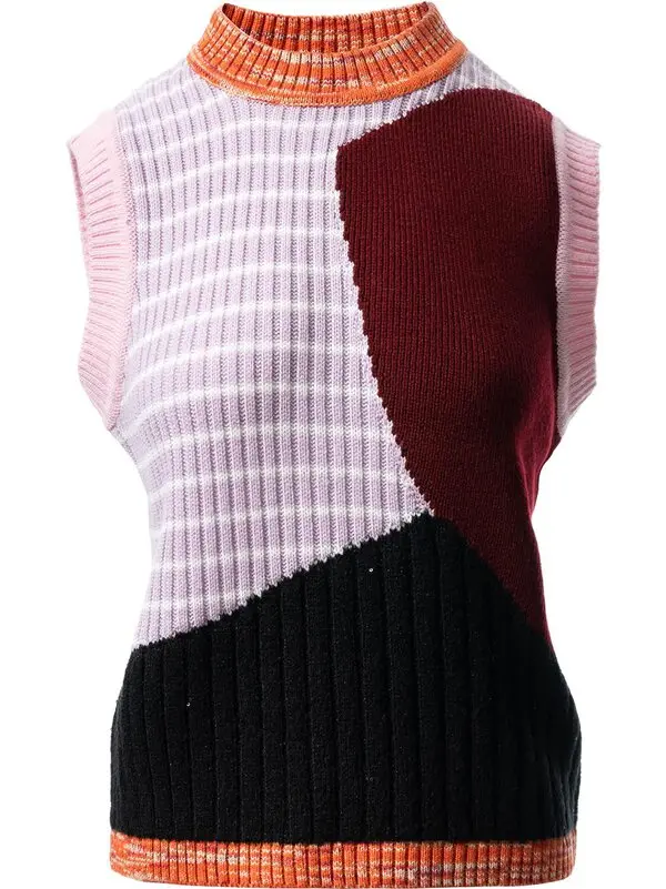 FULLY FASHIONING Kori Vest - Red