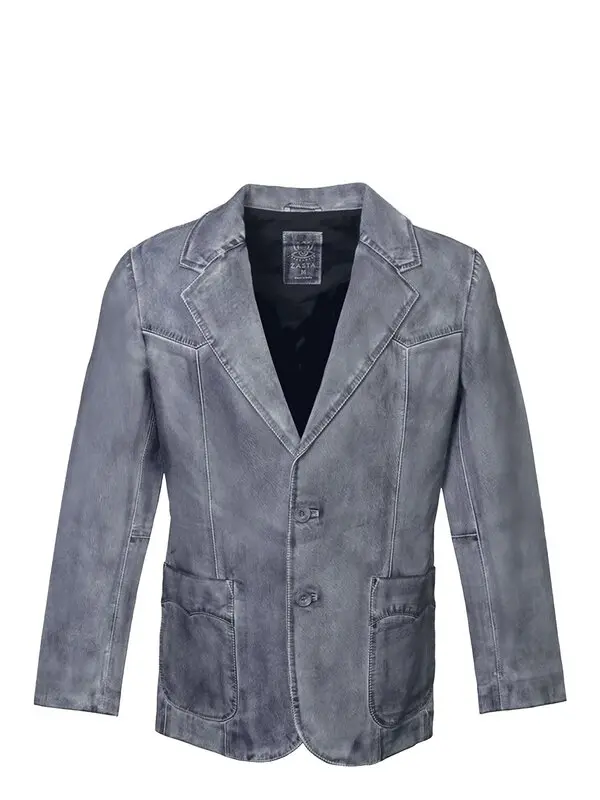 ZASTASTUDIO Leather Blazer - Grey