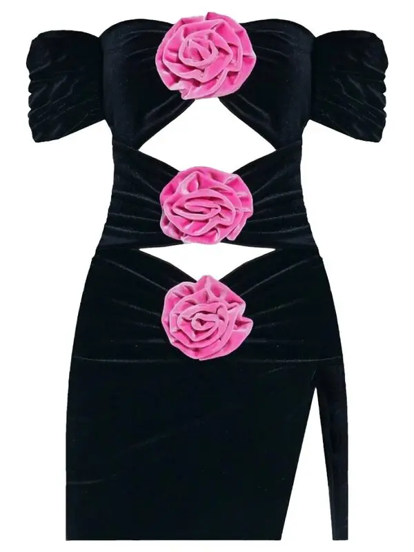 NUR KARAATA Alhambra Mini Dress - Black