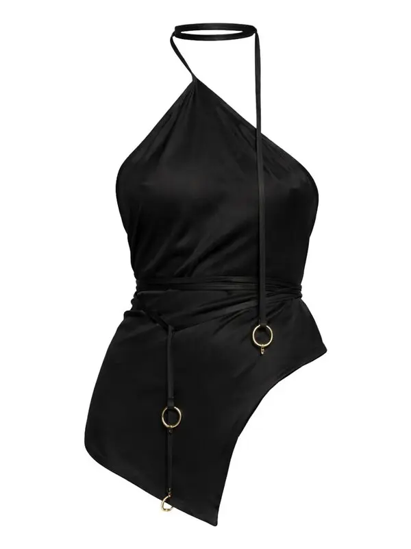 THE ETHOS STUDIO Thalassa Wrap Top - Black
