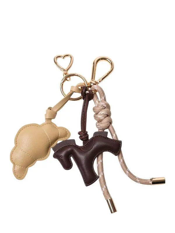 POP UPS BRAND Neutrals Key Chain With Charms - Beige