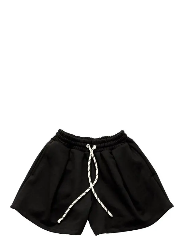BRADFORD ROW Aphrodite Pleated Shorts - Black