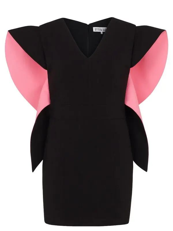 APRIL & ALEX Flap Mini Dress - Black
