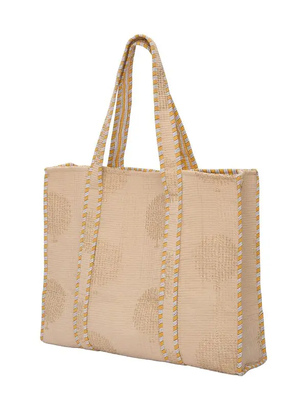 AT LAST... Large Cotton Tote Bag - Gold